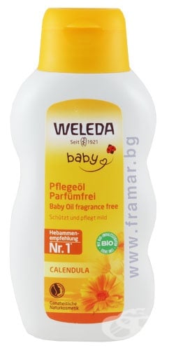 ВЕЛЕДА БЕБЕШКО ОЛИО С НЕВЕН ЗА МАСАЖ И ПОЧИСТВАНЕ 200 мл (WELEDA BABY ...
